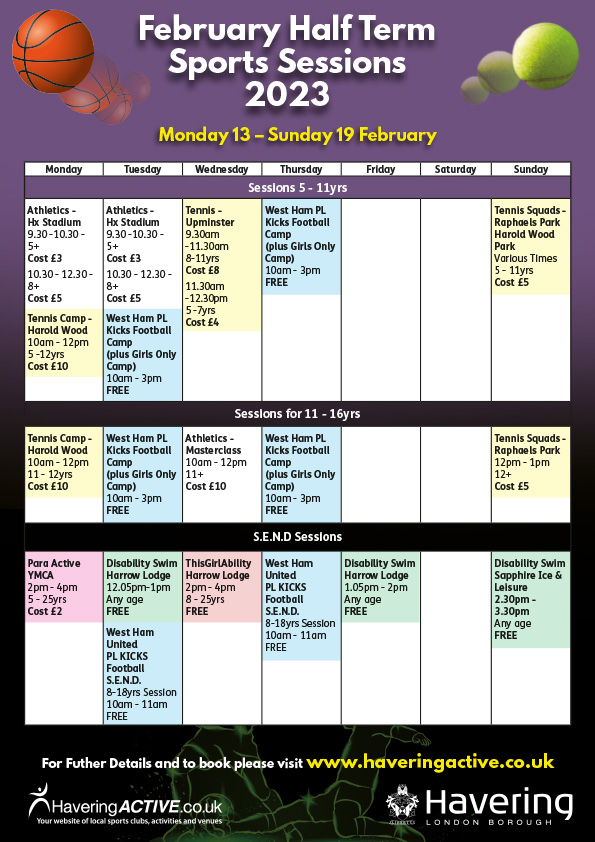 School Holiday Activities - Havering Active